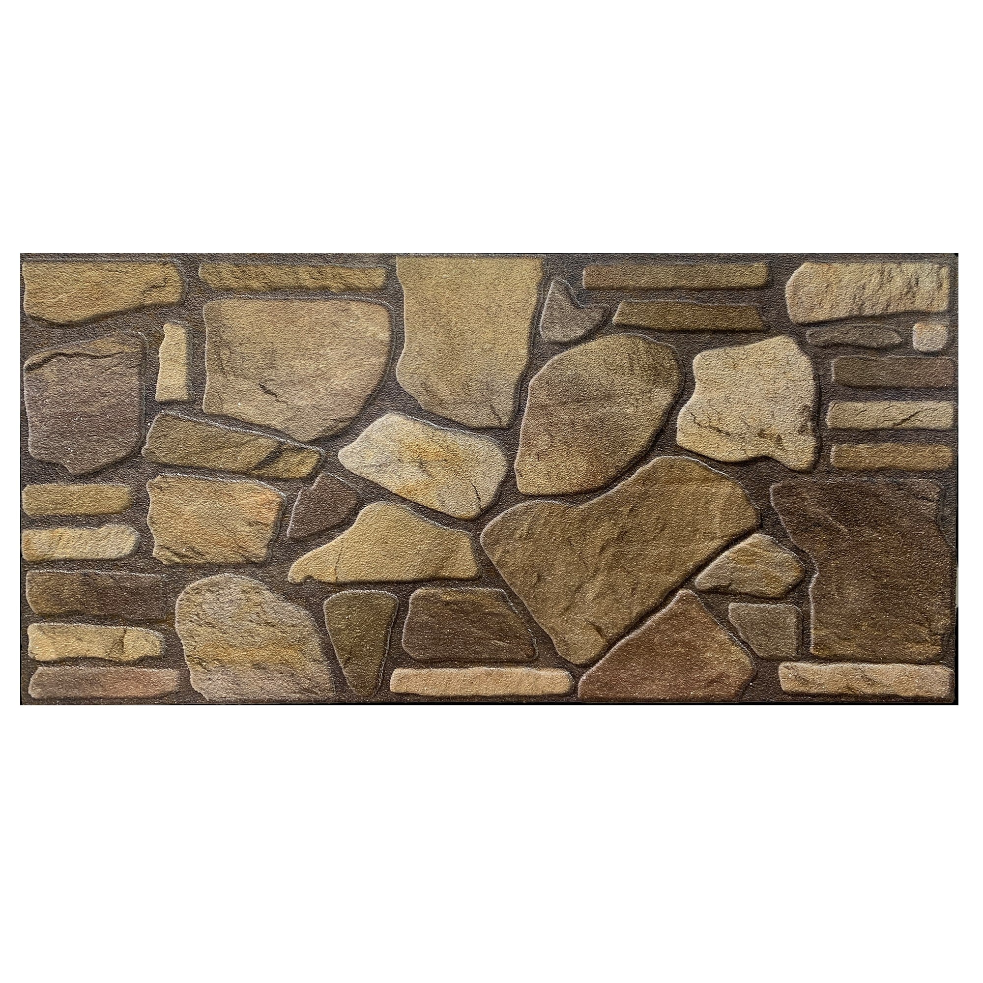 Outlet Brown Hazel Gold Stone Look Wall Paneling, Styrofoam Facing, Si