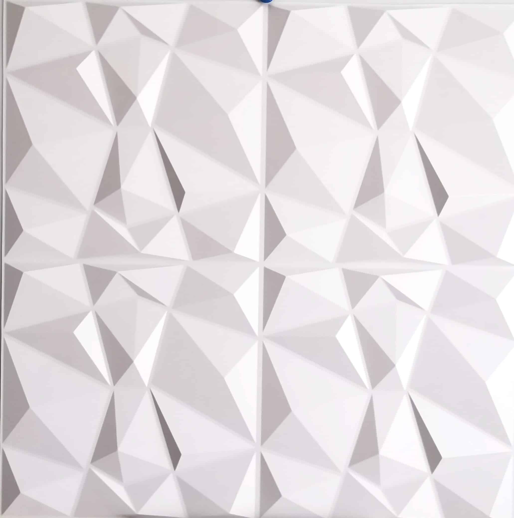 PVC 3D Wall Panel, Geometric Pattern, 2 ft x 2 ft, Glue-on, Splashproo ...